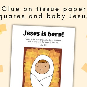 Baby Jesus Craft, Sunday School Craft Printable, Christian Activities ...