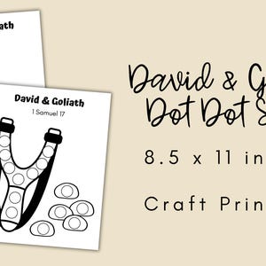 David and Goliath Dot Dot Sheet, David and Goliath Crafts, Dot Marker ...
