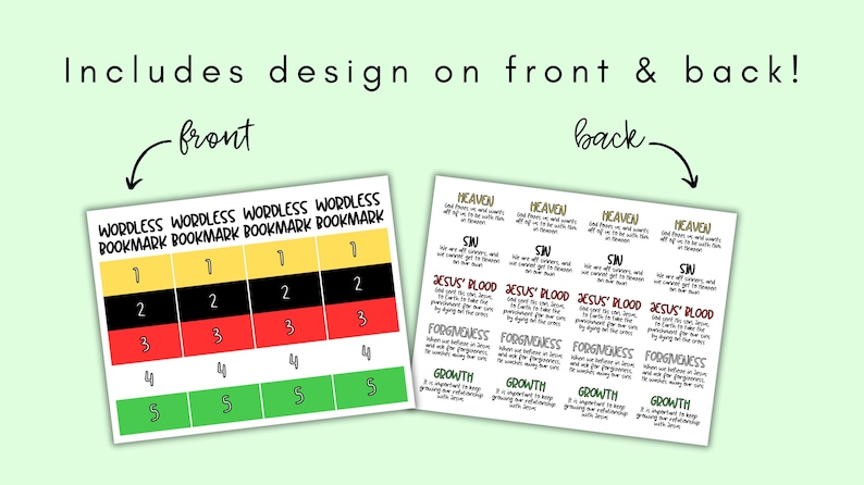 Wordless Book Bookmark, Colors of Salvation, Sunday School Printables ...