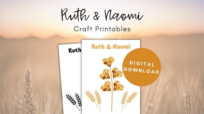 Ruth and Naomi Craft, Ruth Bible Craft, Sunday School Craft Printable ...