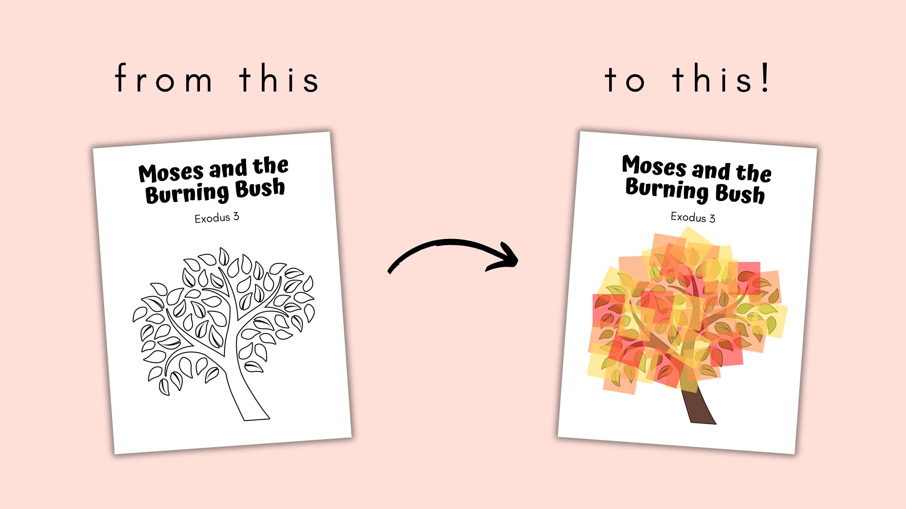 Moses and the Burning Bush Craft, Sunday School Craft Printable ...