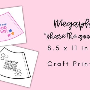 Share the Good News Craft, Megaphone Craft Printable, Sunday School ...