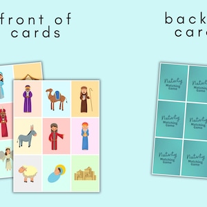 Nativity Matching Game Cards, Memory Match Game, Christian Printables ...