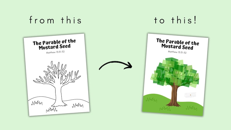 Parable of the Mustard Seed Craft, Sunday School Craft Printable ...