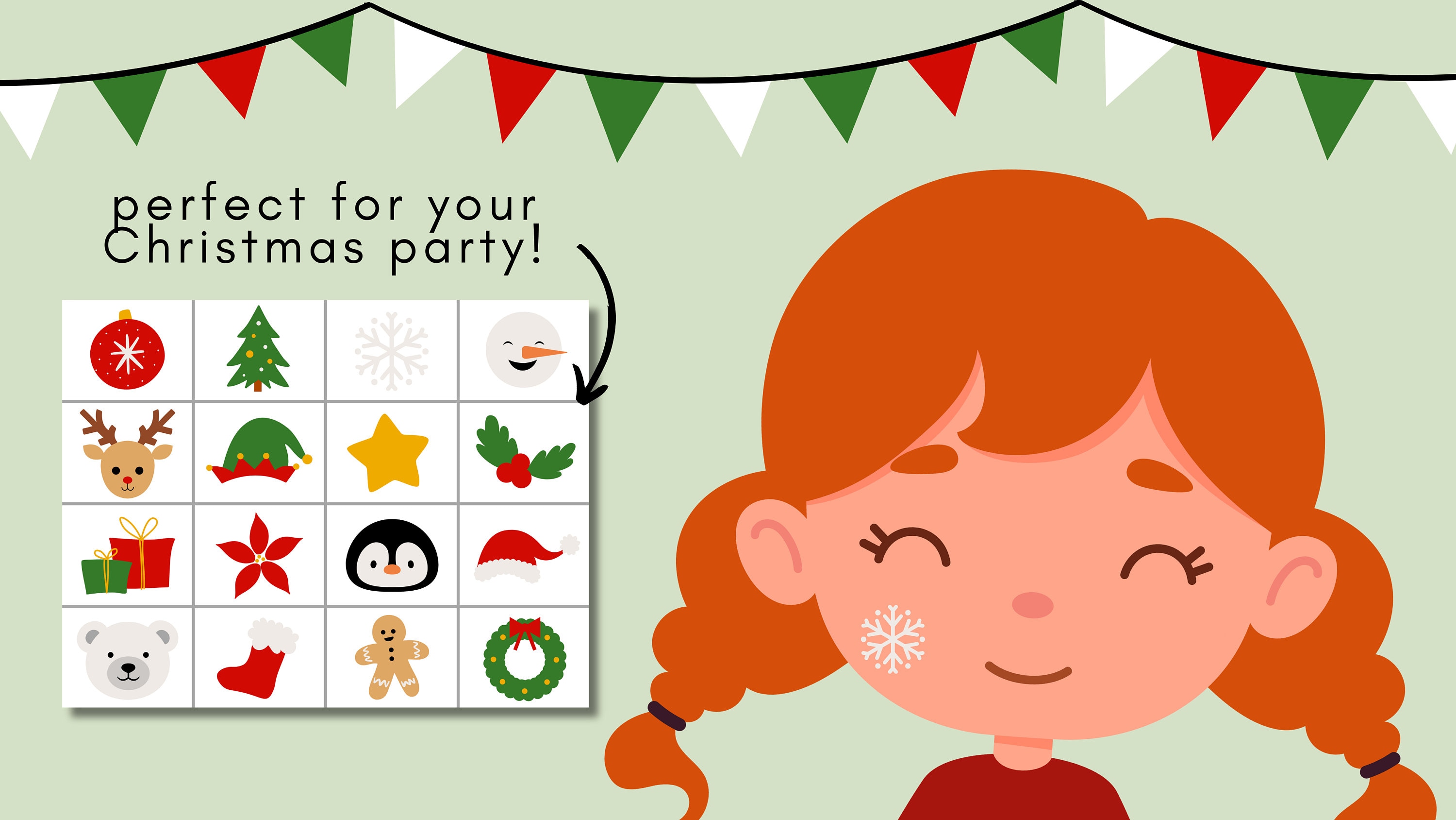 Christmas Face Paint Menu, Face Painting Design, Party Printable, Party ...