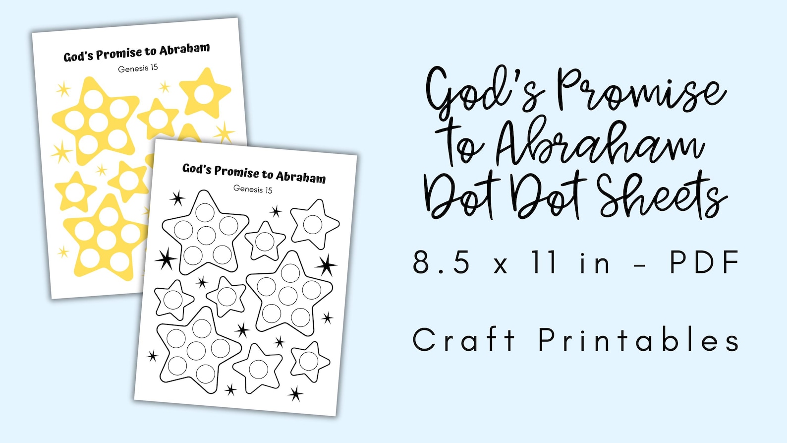 Gods Promise to Abraham Kids Crafts, God's Promise to Abraham, Do A Dot ...