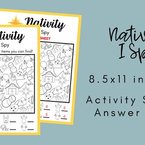 Nativity I Spy Printable, Christmas Activity Sheets Printable, Seek and ...