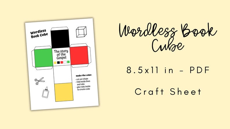 Wordless Book Cube, Colors of Salvation, Christian Crafts, Crafts for ...