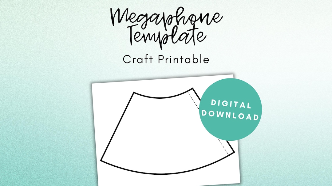 Paper Megaphone Template, Megaphone Craft Printable, Craft Activity ...