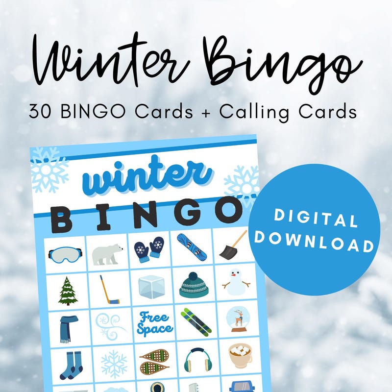 Christmas Words Bingo - Etsy