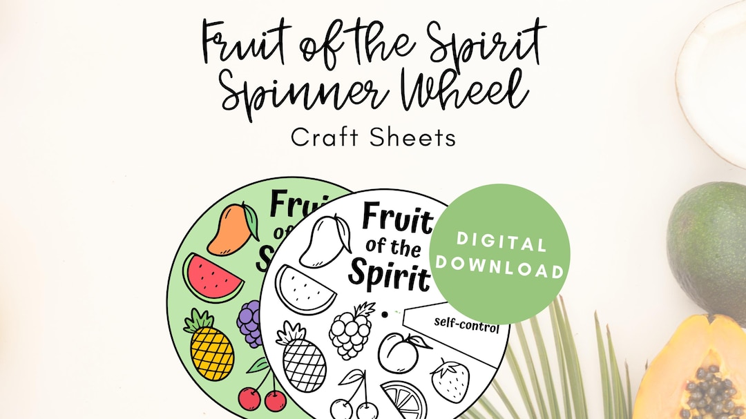 Fruit of the Spirit Spinner, Christian Crafts, Crafts for Kids ...