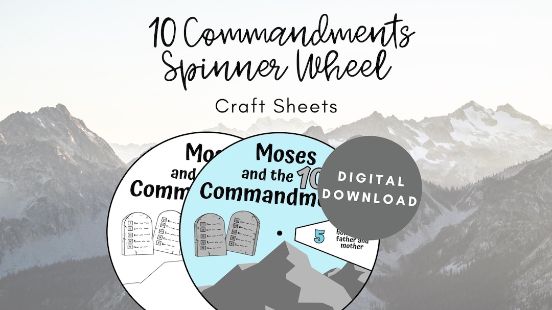 10 Commandments Craft, Spinner Wheel Craft, Christian Crafts, Crafts ...