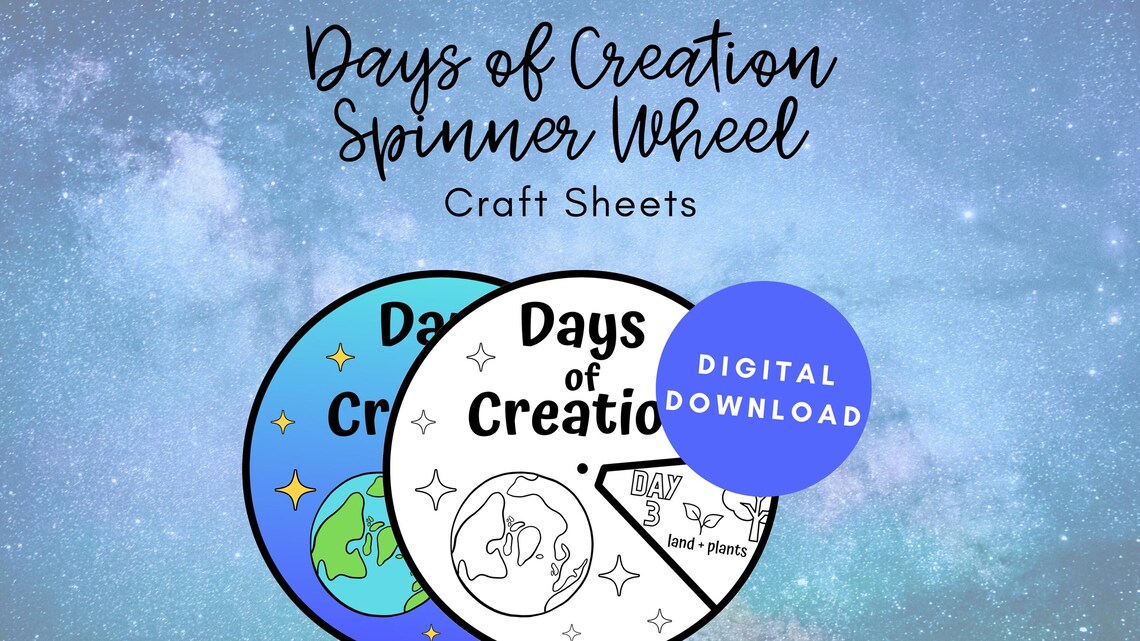 Days of Creation Spinner, Christian Crafts, Crafts for Kids, Digital ...