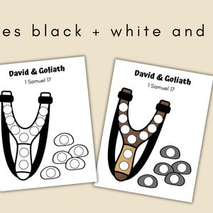 David and Goliath Dot Dot Sheet, David and Goliath Crafts, Dot Marker ...