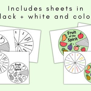 Fruit of the Spirit Craft, Sunday School Craft Printable, Bible Story ...
