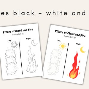 Pillars of Cloud and Fire Craft, Sunday School Craft Printable ...
