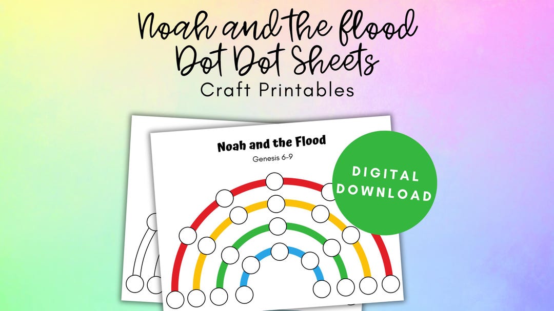 Noah's Ark Craft, Noah and the Flood, Dot Marker Coloring, Do A Dot ...