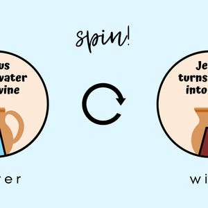 Jesus Turns Water Into Wine Spinner, Christian Crafts, Crafts for Kids ...