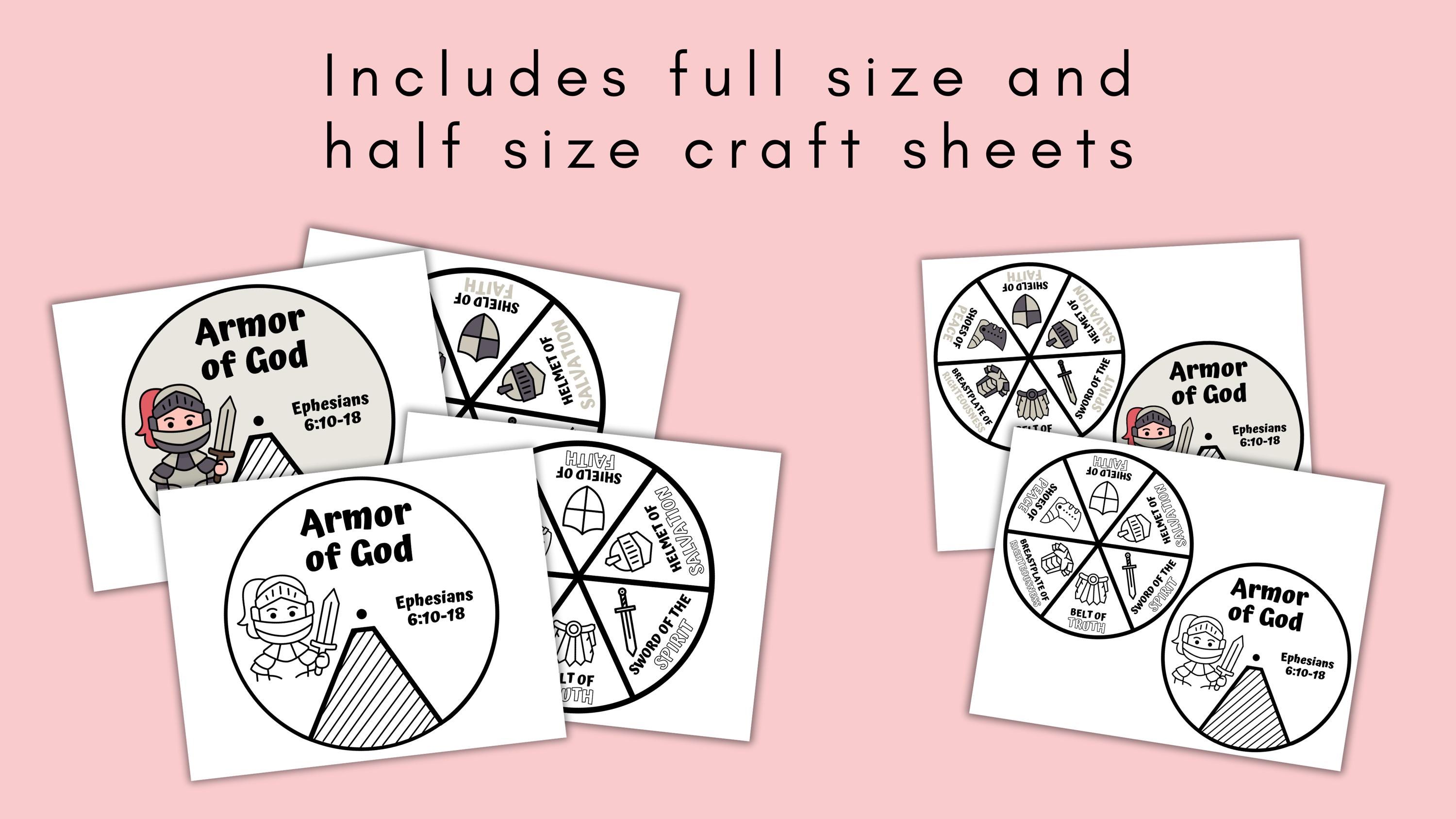 Armor of God Craft, Spinner Wheel Craft, Christian Crafts, Crafts for ...