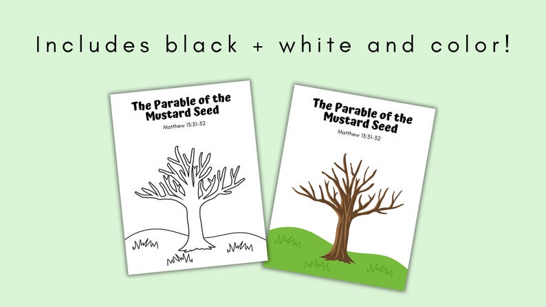 Parable of the Mustard Seed Craft, Sunday School Craft Printable ...
