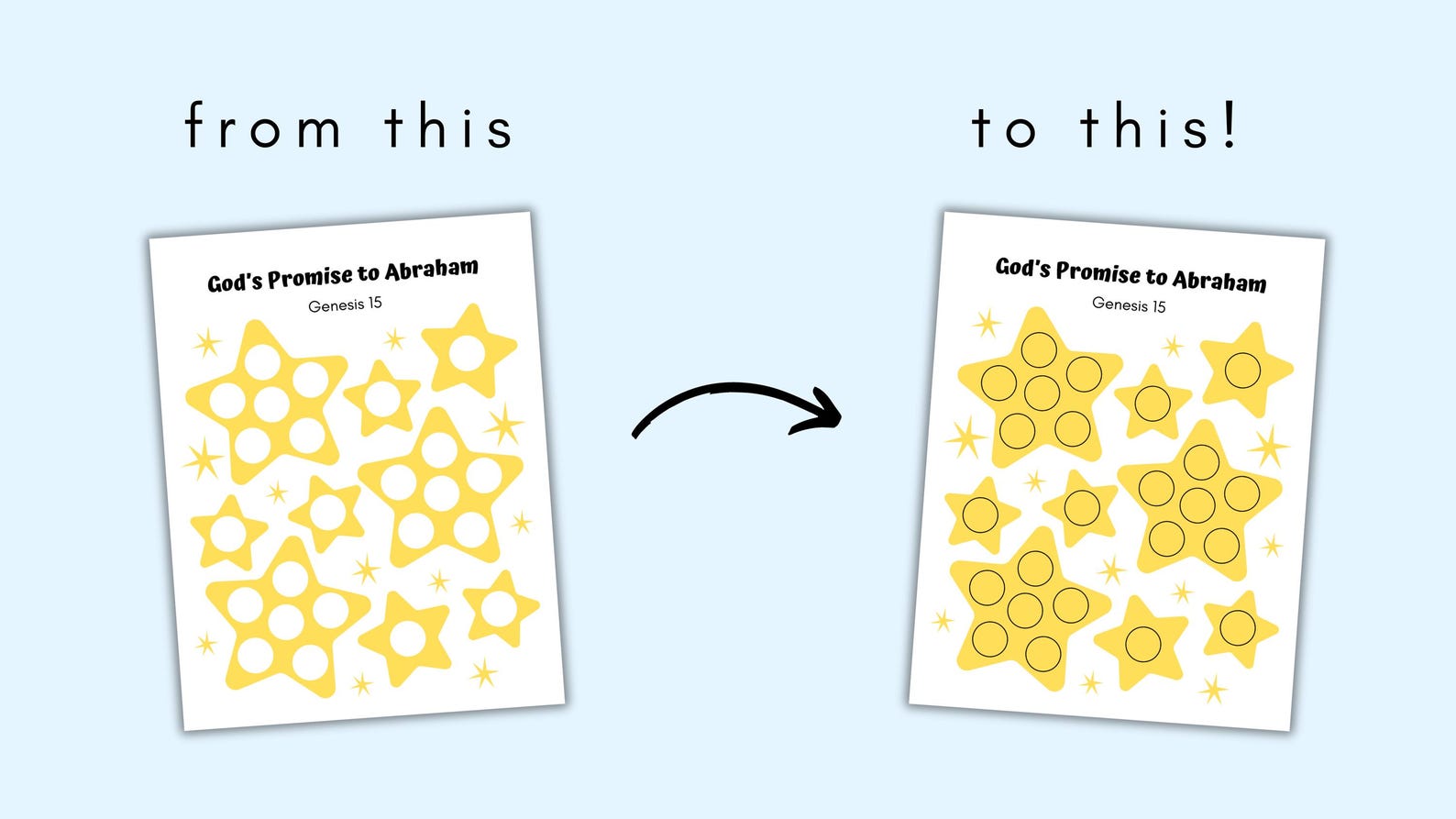 Gods Promise to Abraham Kids Crafts, God's Promise to Abraham, Do A Dot ...