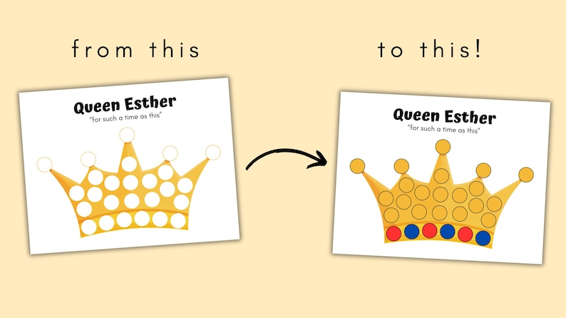 Esther Bible Craft, Queen Esther, Dot Dot Sheet, Dot Marker Page, Do A ...