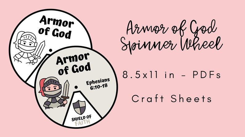 Armor of God Craft, Spinner Wheel Craft, Christian Crafts, Crafts for ...