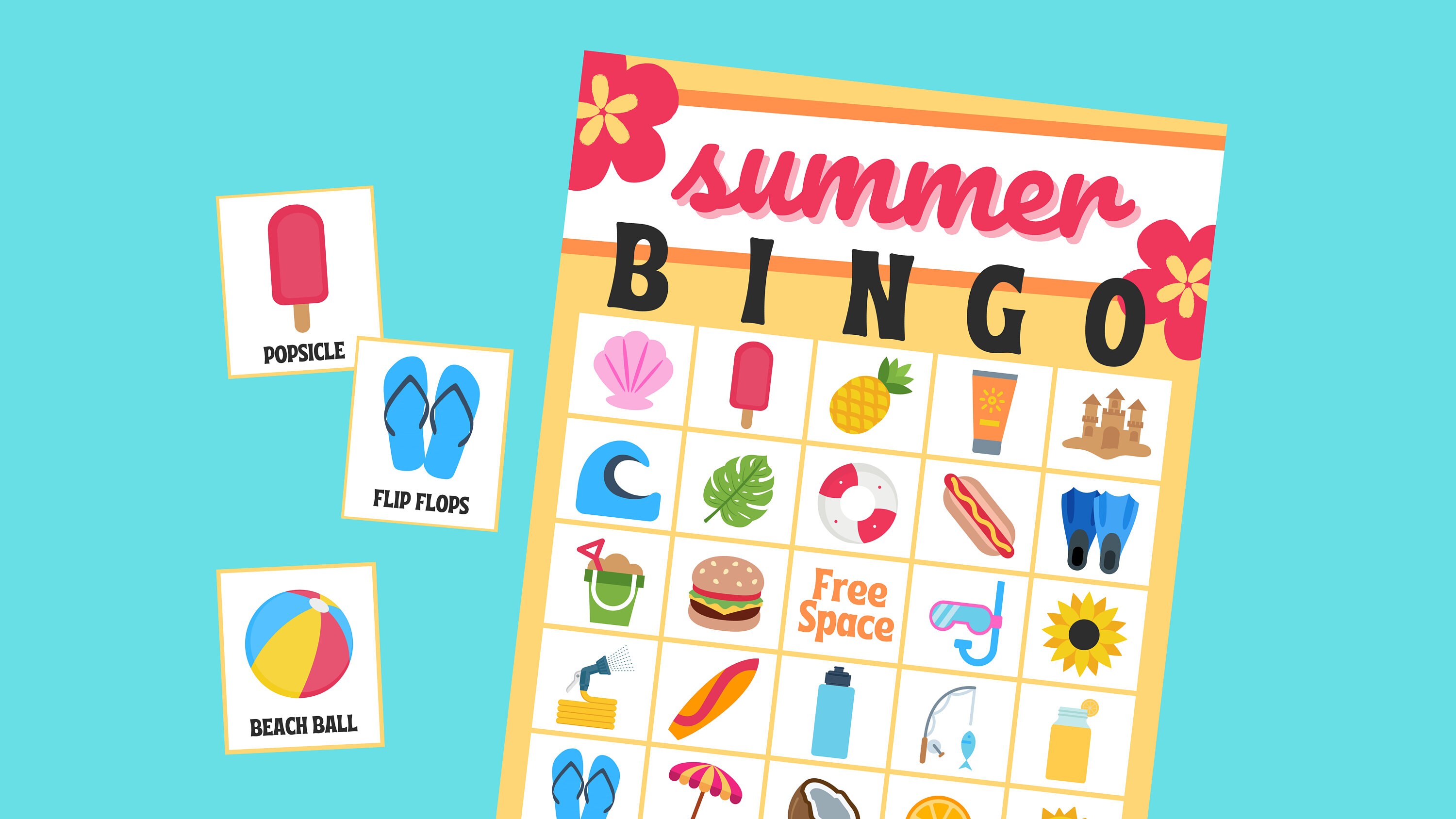 Summer Bingo, Bingo Cards Printable, Bingo Summer Game, Bingo Game ...