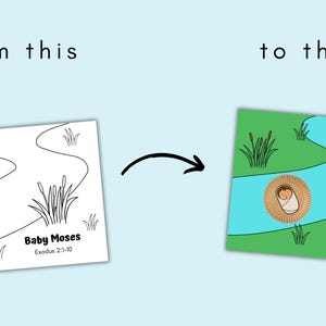 Baby Moses Craft, Sunday School Craft Printable, Christian Activities ...
