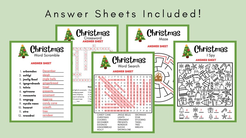 Christmas Activity Pack, Christmas Activity Sheets, Kids Printable ...