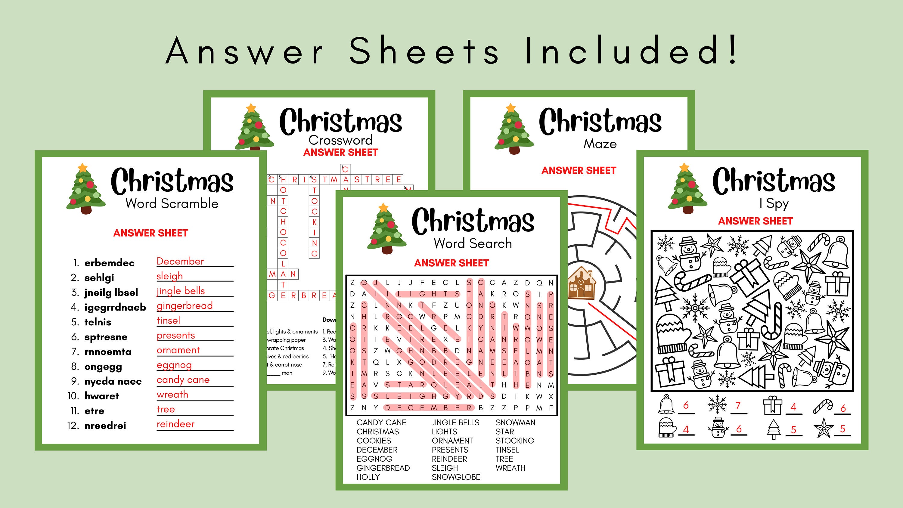 Christmas Activity Pack, Christmas Activity Sheets, Kids Printable ...