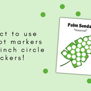 Palm Sunday Crafts, Dot Marker Coloring, Do A Dot, Sunday School Craft ...