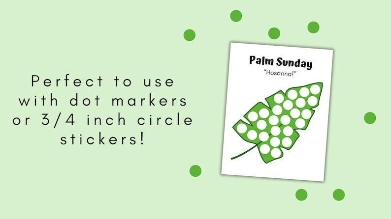 Palm Sunday Crafts, Dot Marker Coloring, Do A Dot, Sunday School Craft ...