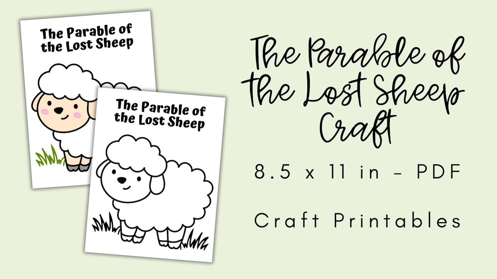 Parable of the Lost Sheep Craft, Sunday School Craft Printable ...