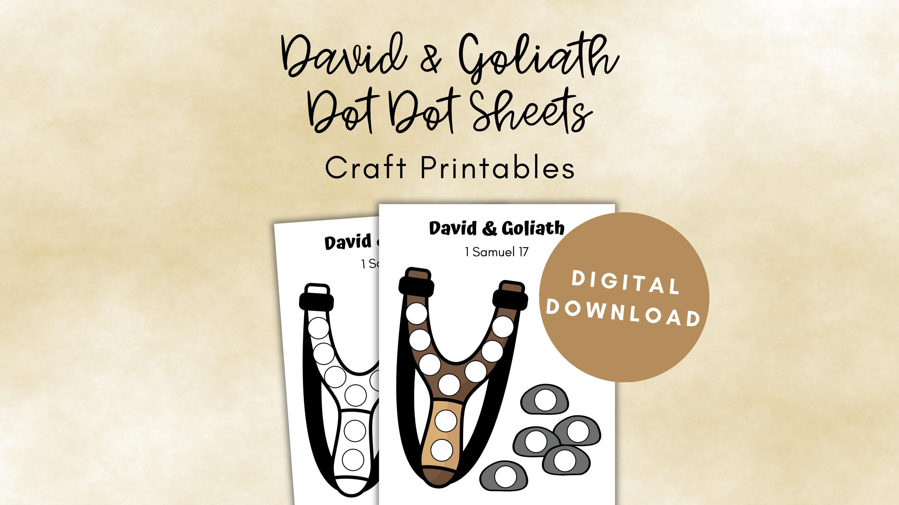 David and Goliath Dot Dot Sheet, David and Goliath Crafts, Dot Marker ...