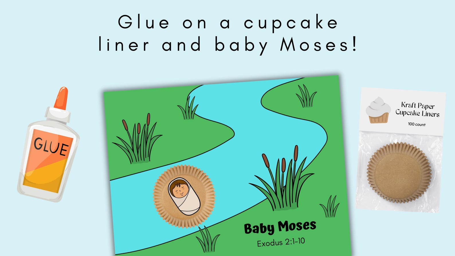 Baby Moses Craft, Sunday School Craft Printable, Christian Activities ...