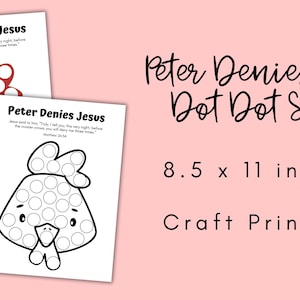 Peter Denies Jesus Craft, Dot Dot Sheet, Dot Marker Page, Do A Dot, Dot ...