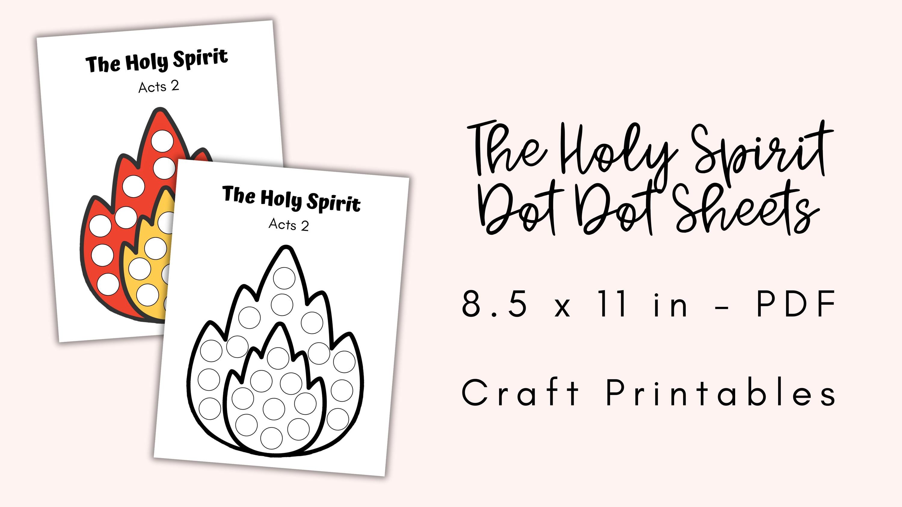 Holy Spirit Craft Kids, the Holy Spirit Craft for Kids, Dot Marker ...