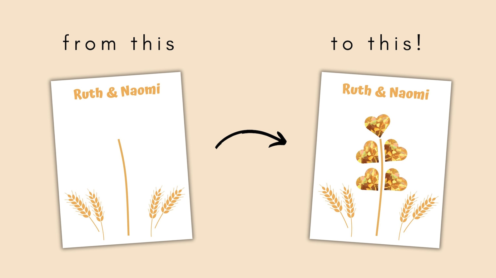 Ruth and Naomi Craft, Ruth Bible Craft, Sunday School Craft Printable ...