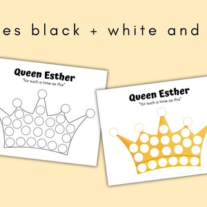 Esther Bible Craft, Queen Esther, Dot Dot Sheet, Dot Marker Page, Do A ...