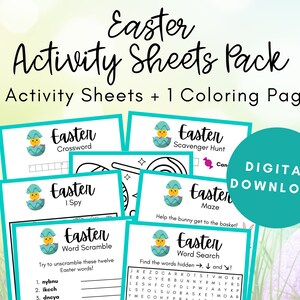 Easter Activity Pack Easter Activities for Kids Kids - Etsy
