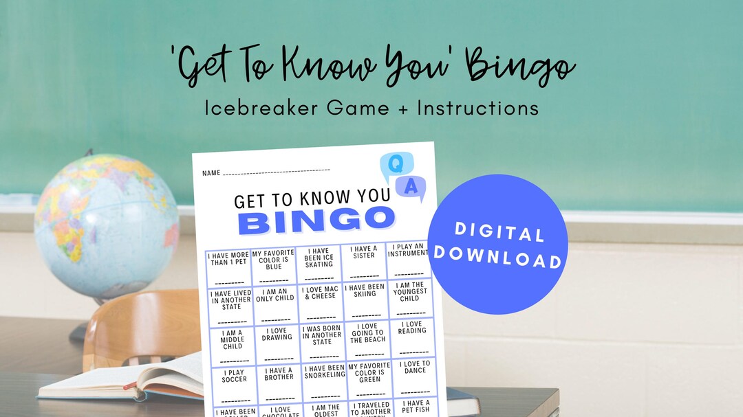Get to Know You Bingo, Icebreaker Game, Icebreaker Printables, Get to ...