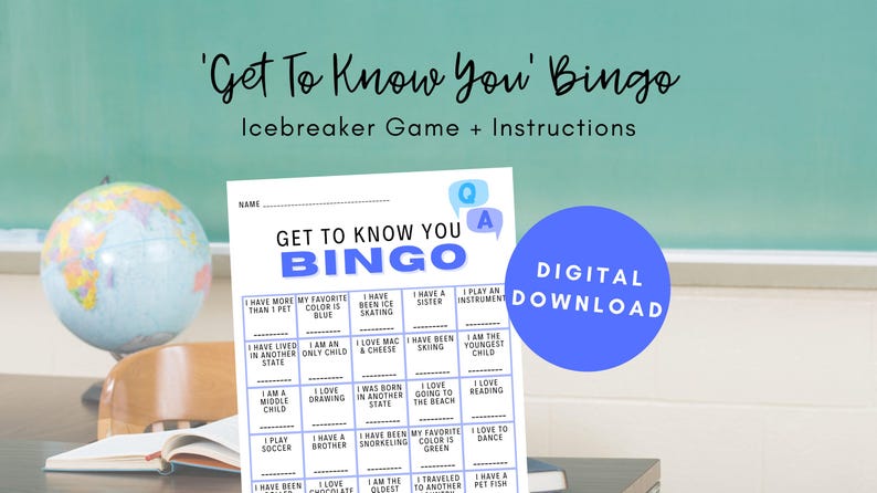 Get to Know You Bingo, Icebreaker Game, Icebreaker Printables, Get to ...
