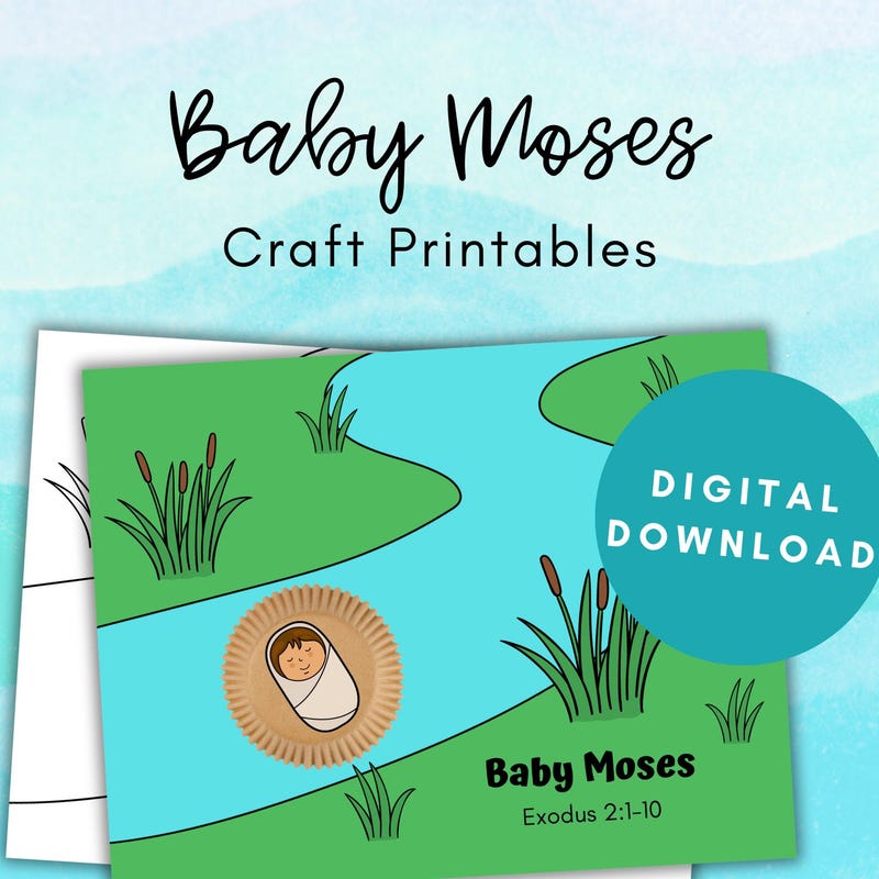 Baby Moses Activity Sheet - Etsy