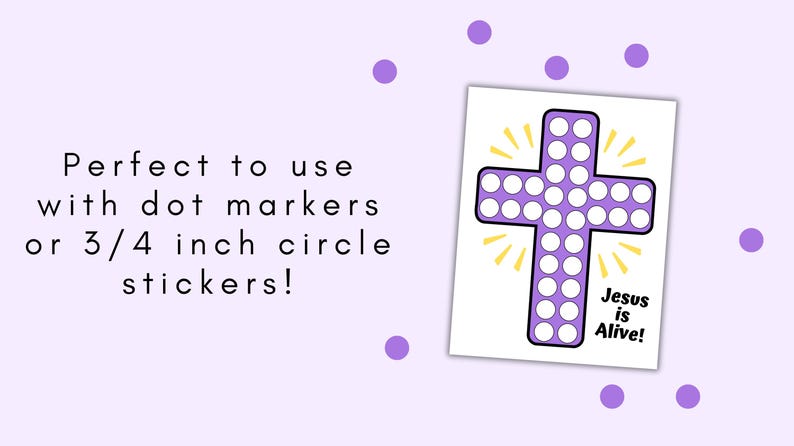 Easter Craft, Cross Craft for Kids, Dot Dot Sheet, Dot Marker Page, Do ...