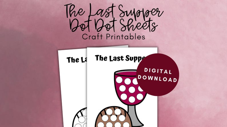 The Last Supper Dot Dot Sheet, Dot Marker Page, Do A Dot Printable, Dot ...