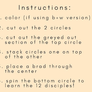 12 Disciples of Jesus, Spinner Wheel Craft, Christian Crafts, Crafts ...