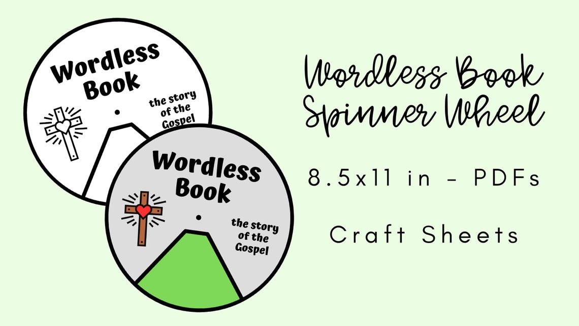 Wordless Book Craft, Spinner Wheel Craft, Colors of Salvation ...