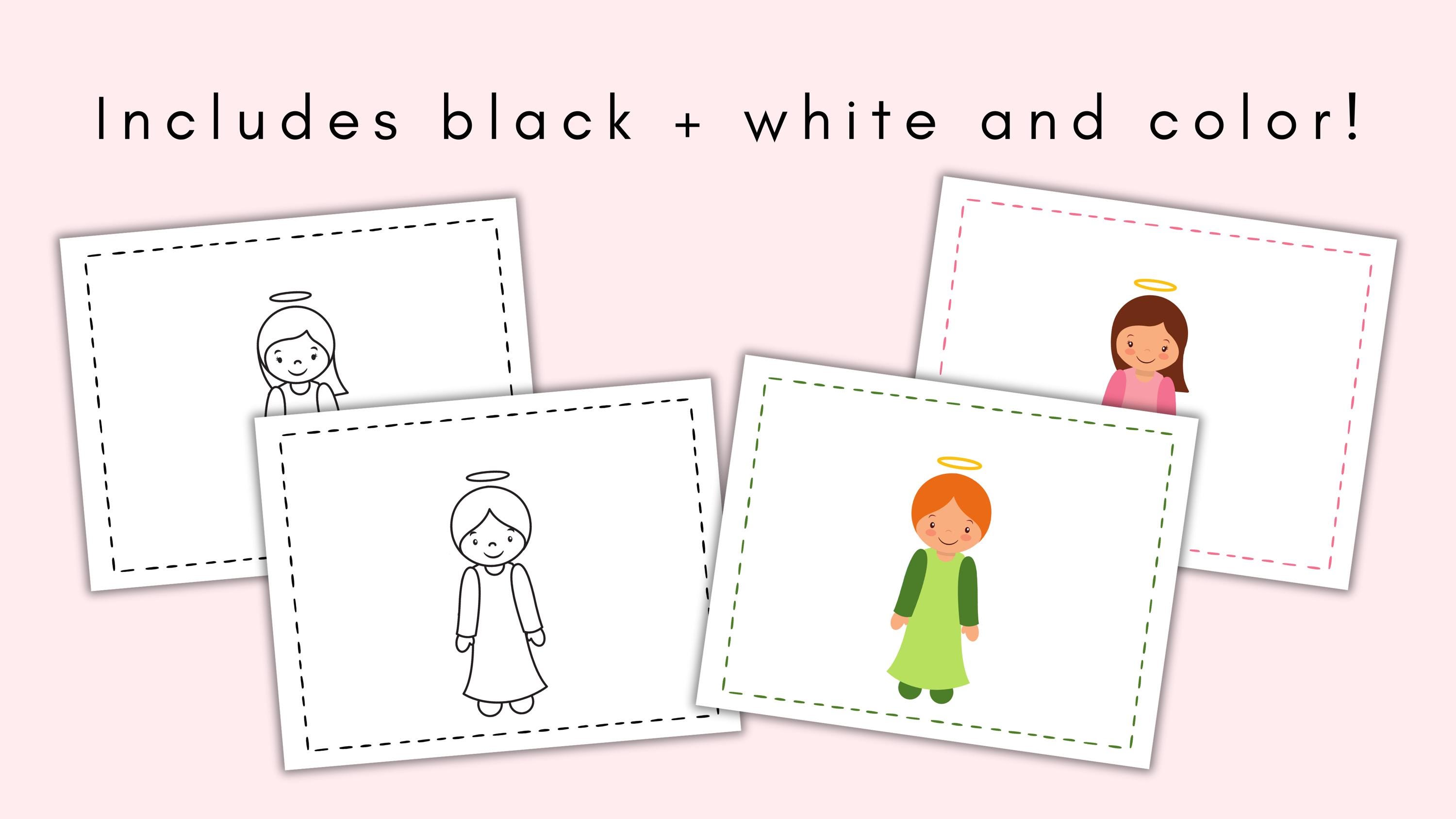 Angel Craft, Sunday School Craft Printable, Handprint Craft, Christian ...