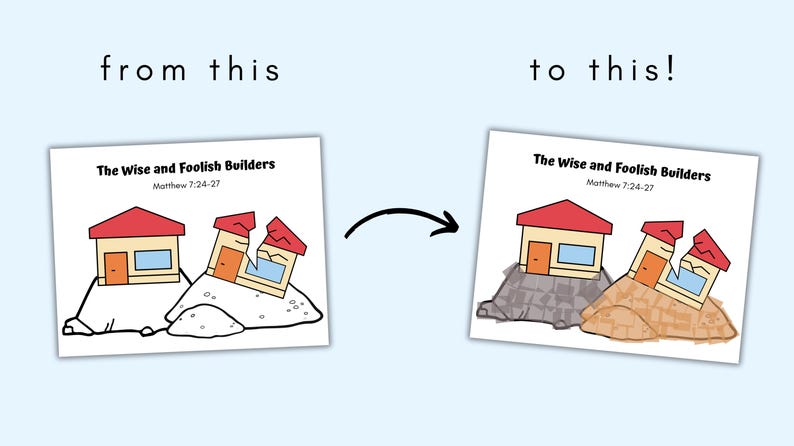 The Wise and Foolish Builders Craft, Wise and Foolish Builders ...